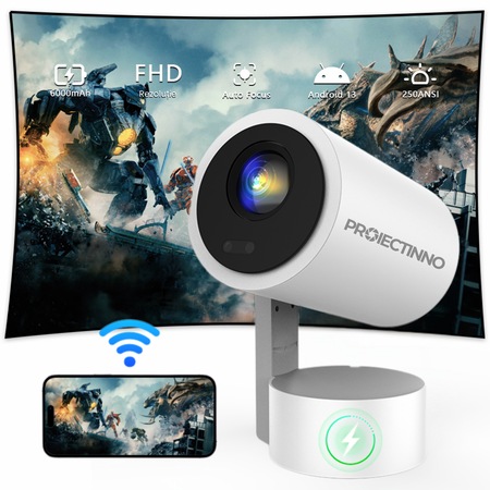 Videoproiector portabil smart R3, Proiectinno, R3P, WiFi, corectie ...