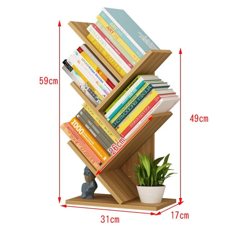 Raft depozitare carti in forma de copac, 59x31 cm / Verde - eMAG.ro