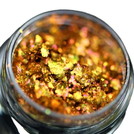 Pigment fulgi PK126(auriu-aramiu-rose) pentru machiaj KAJOL Beauty ...