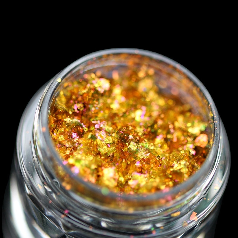 Pigment fulgi PK126(auriu-aramiu-rose) pentru machiaj KAJOL Beauty ...