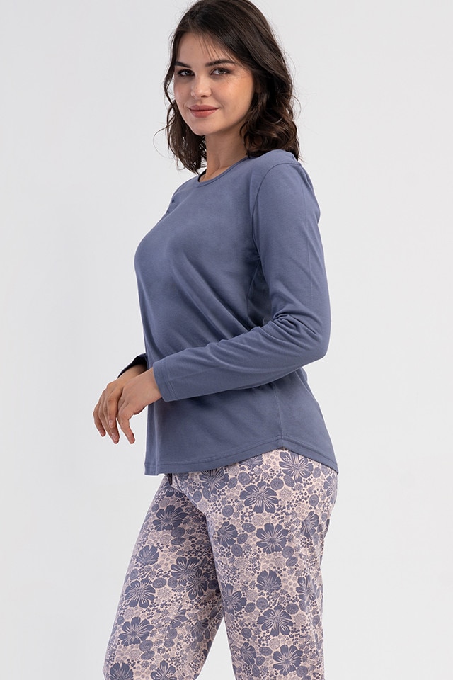 Női pizsama, Vienetta, Blue Blossom modell - eMAG.hu