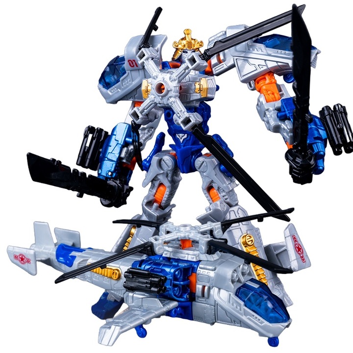 Katonai játék harci repülőgép átalakítható robot Mecha, részben ...