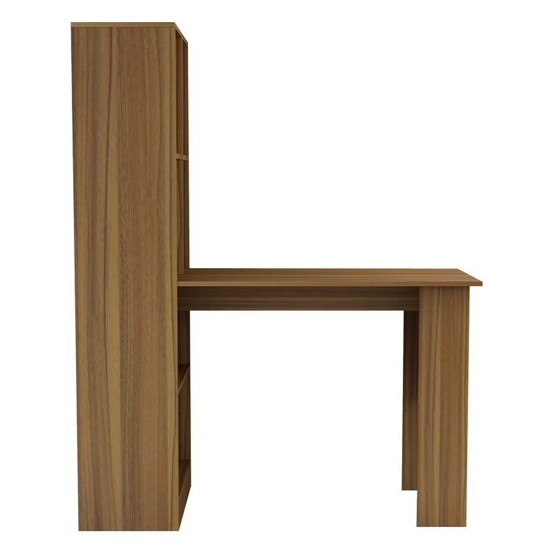 Birou cu biblioteca Model Acumen, Nuc, 120x50x150 cm - eMAG.ro