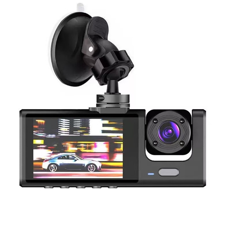 Camera Auto DVR OZ WiFi Edition, 3 Camere (2 Frontale + 1 Spate), Full ...