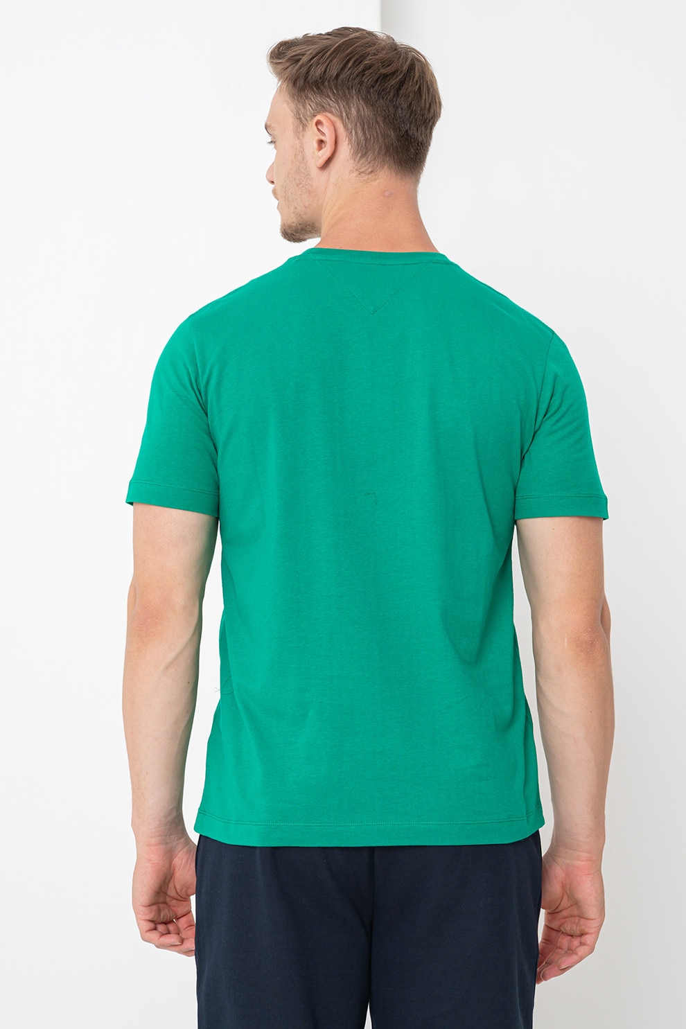 Tommy Hilfiger, Tricou din bumbac cu decolteu la baza gatului - eMAG.ro