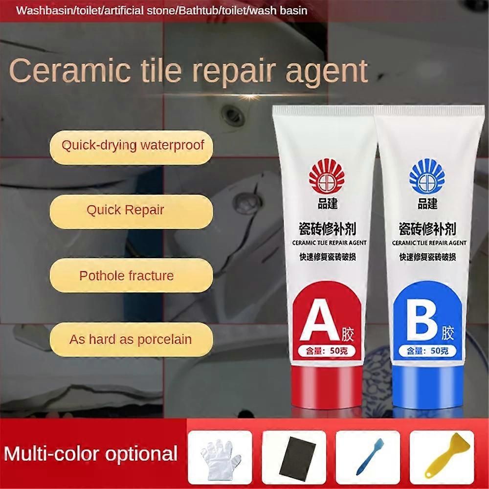 Kit de reparare pentru gresie si faianta, 2 adezivi, rezistent la apa ...