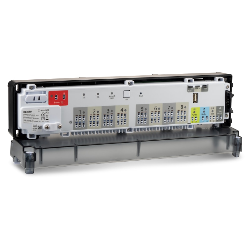 Centru de comanda RF, 8 zone de pardoseala wireless, Salus KL08RF - eMAG.ro