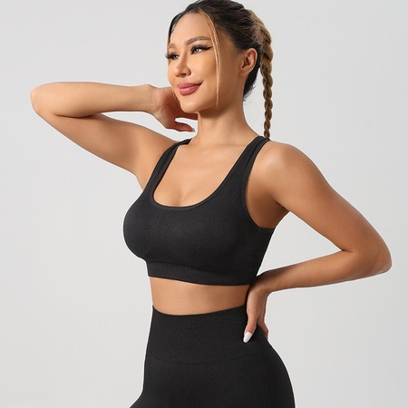 Sutien Sport Femei, Racerback, Negru, S INTL, cu Placi Detasabile - eMAG.ro