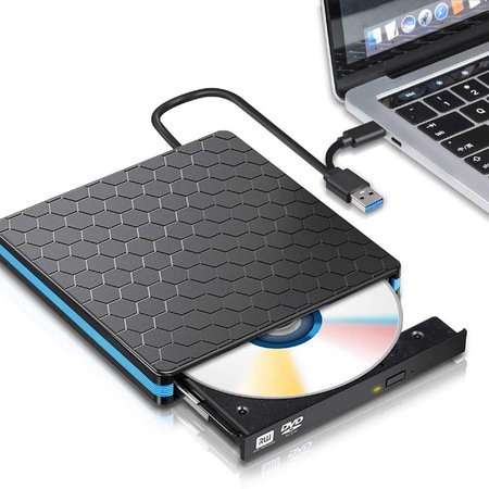 Unitate DVD externa, LJIAL, USB 3.0/Type-C, Arzator CD, Unitate CD/DVD ...