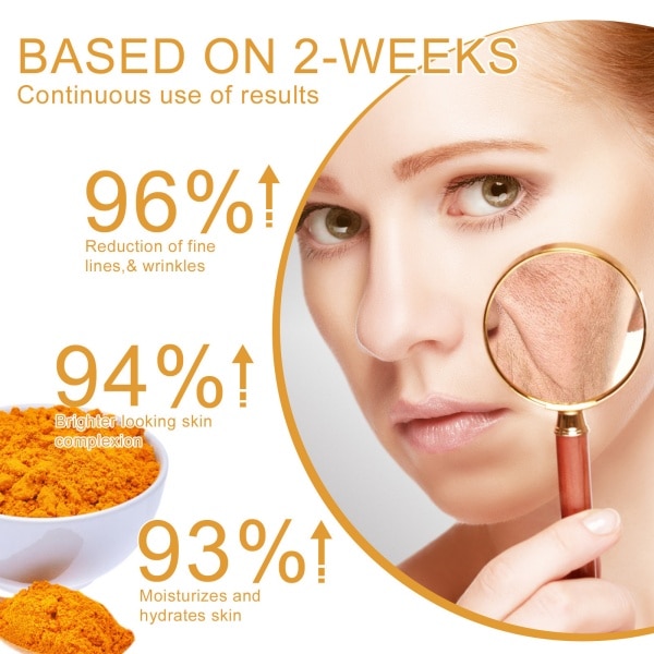 Crema cu colagen cu turmeric lumineaza liniile fine, lumineaza si ...