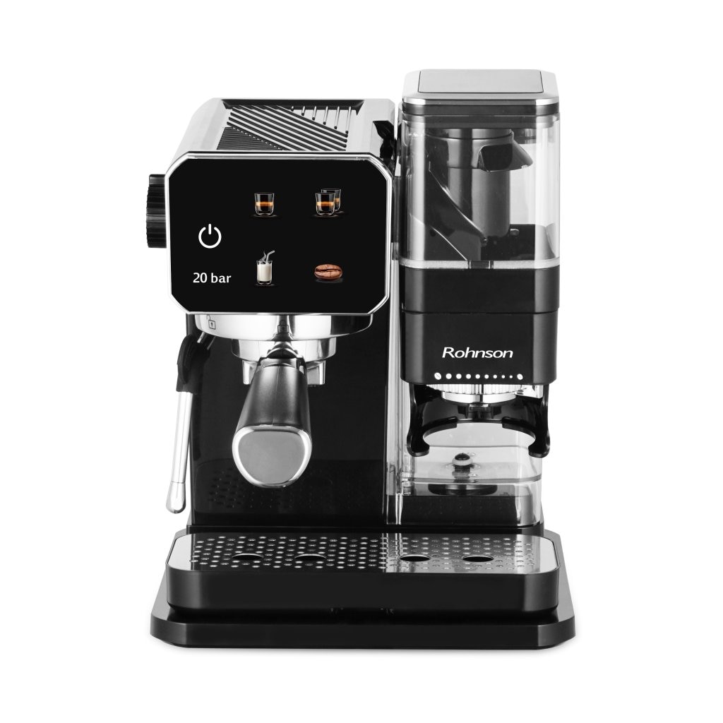 Espressor automat cu rasnita 2 in 1 Rohnson R98060, 1350W, cafea boabe ...
