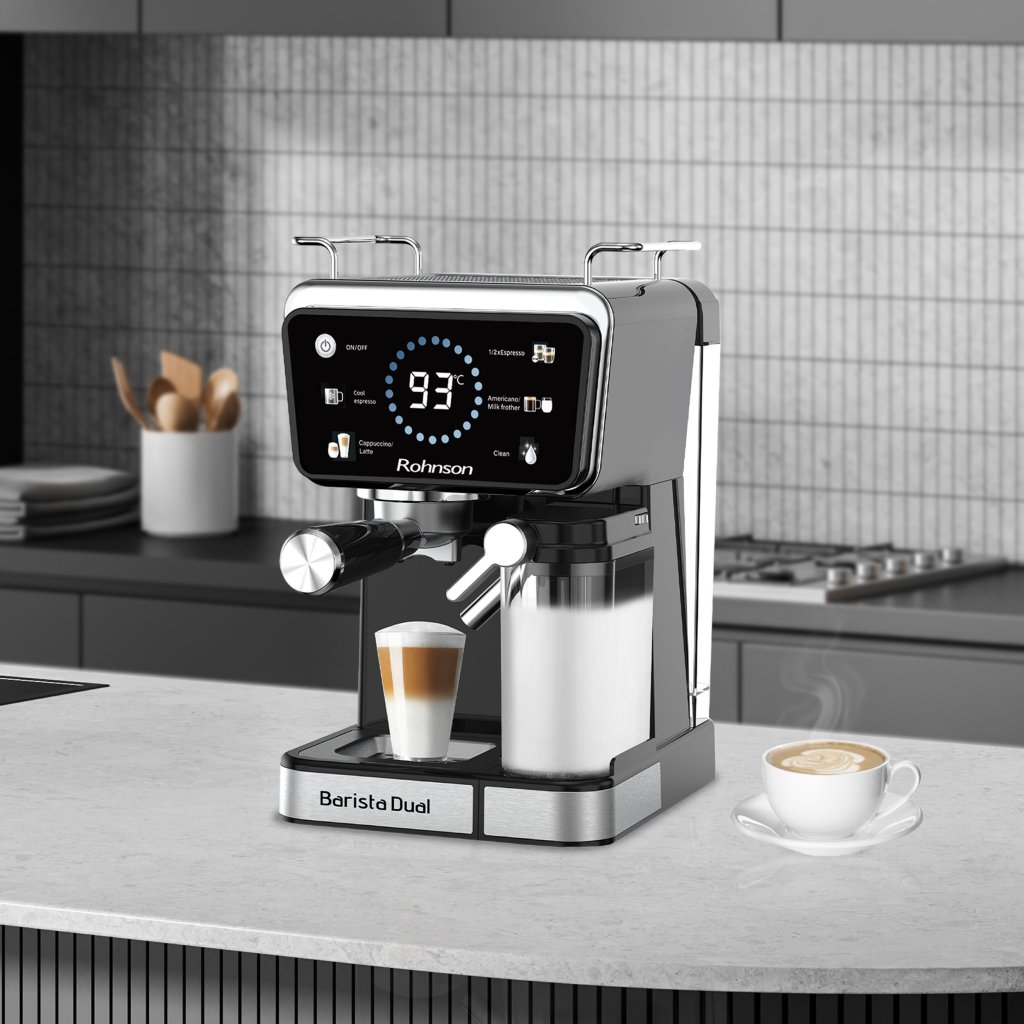 Espressor automat Rohnson R98082, espresso si cappuccino Hot & Cold ...