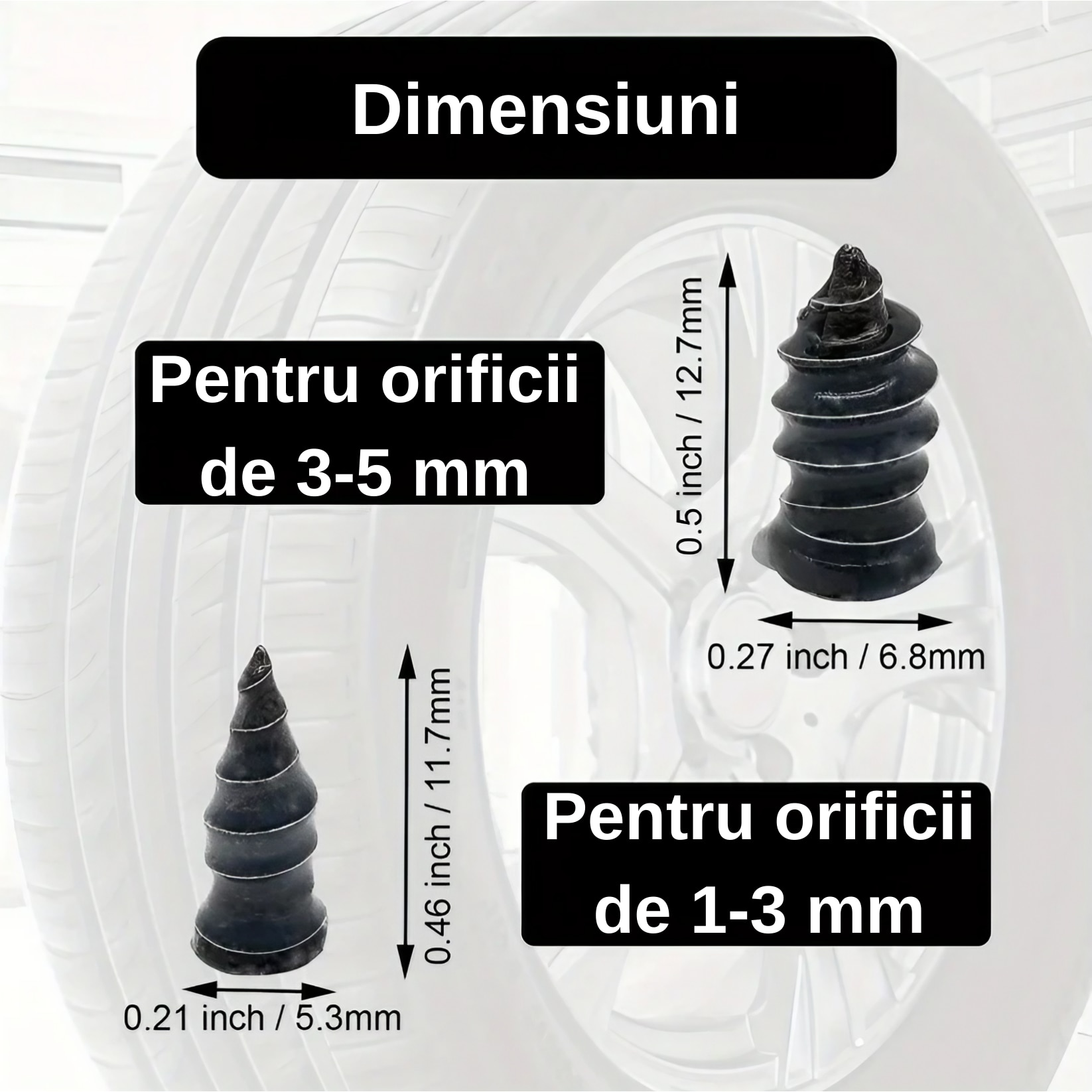 Kit 20 suruburi reparat anvelope auto, moto, bicicleta, trotineta, 2 ...
