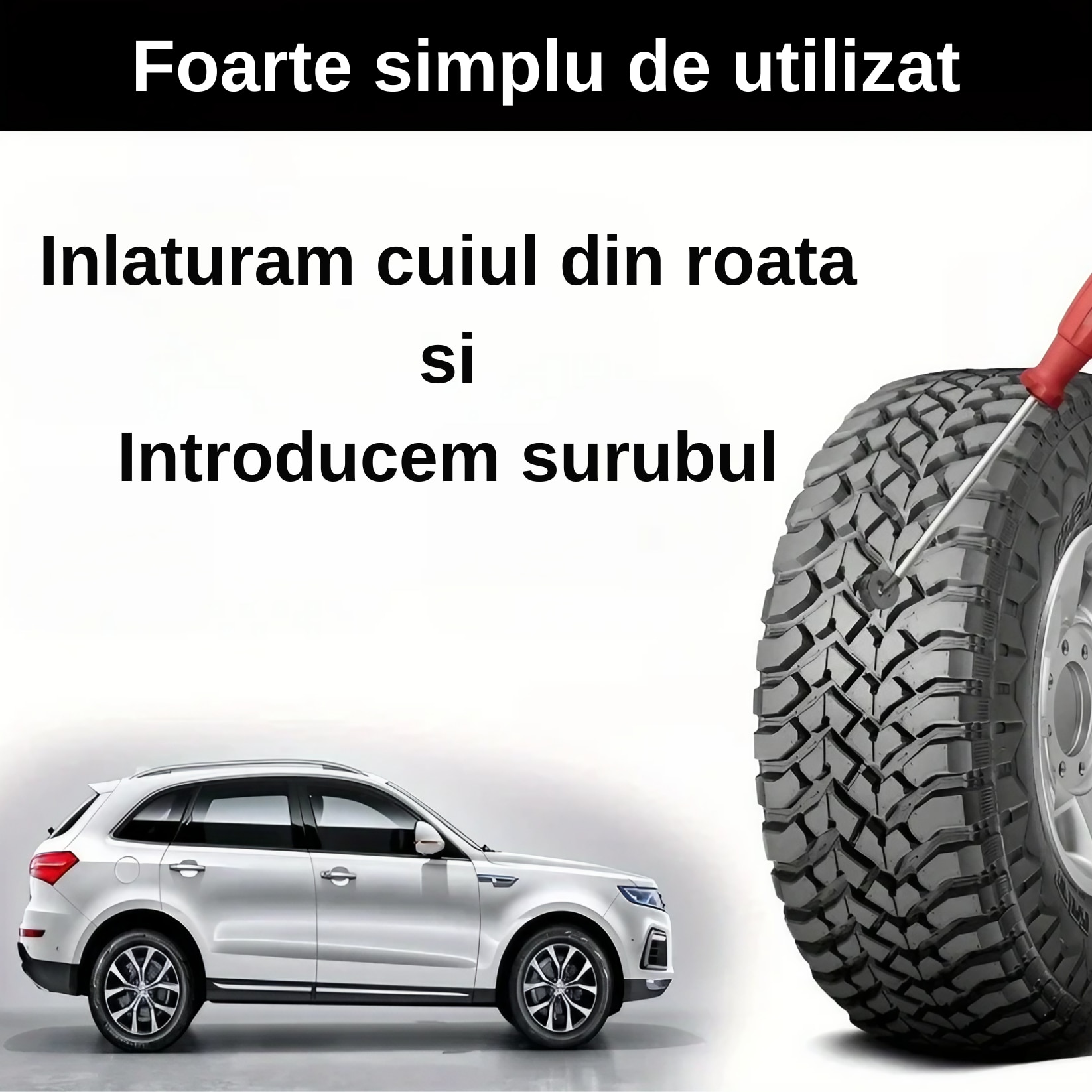 Kit 20 suruburi reparat anvelope auto, moto, bicicleta, trotineta, 2 ...