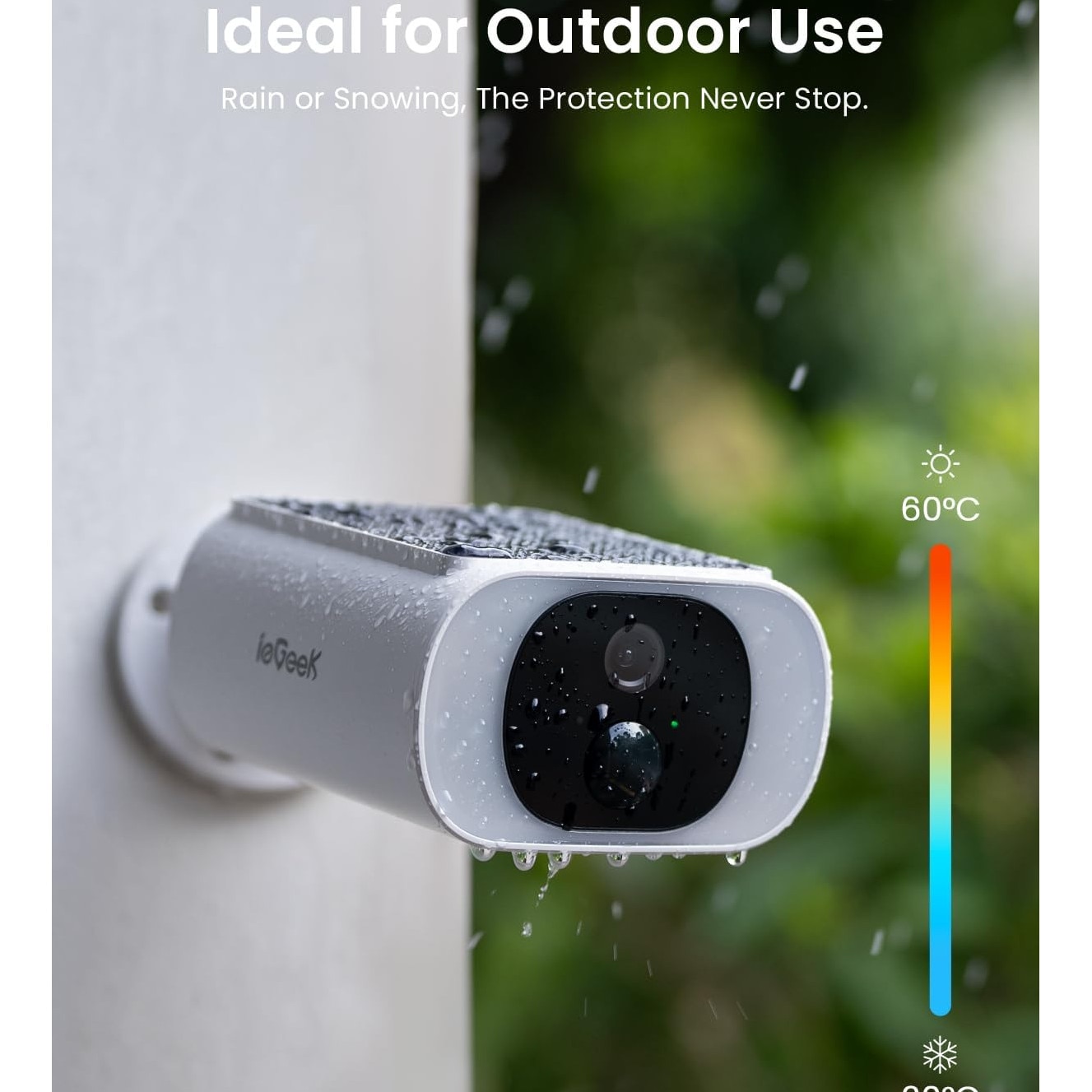 Camera de supraveghere cu panou solar incorporat ieGeek 2K 3MP solara ...