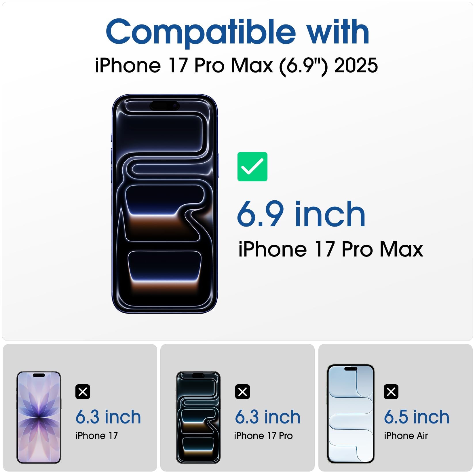 Set 2 Folie Protectie Privacy compatibila cu iPhone17 pro max, Sticla ...