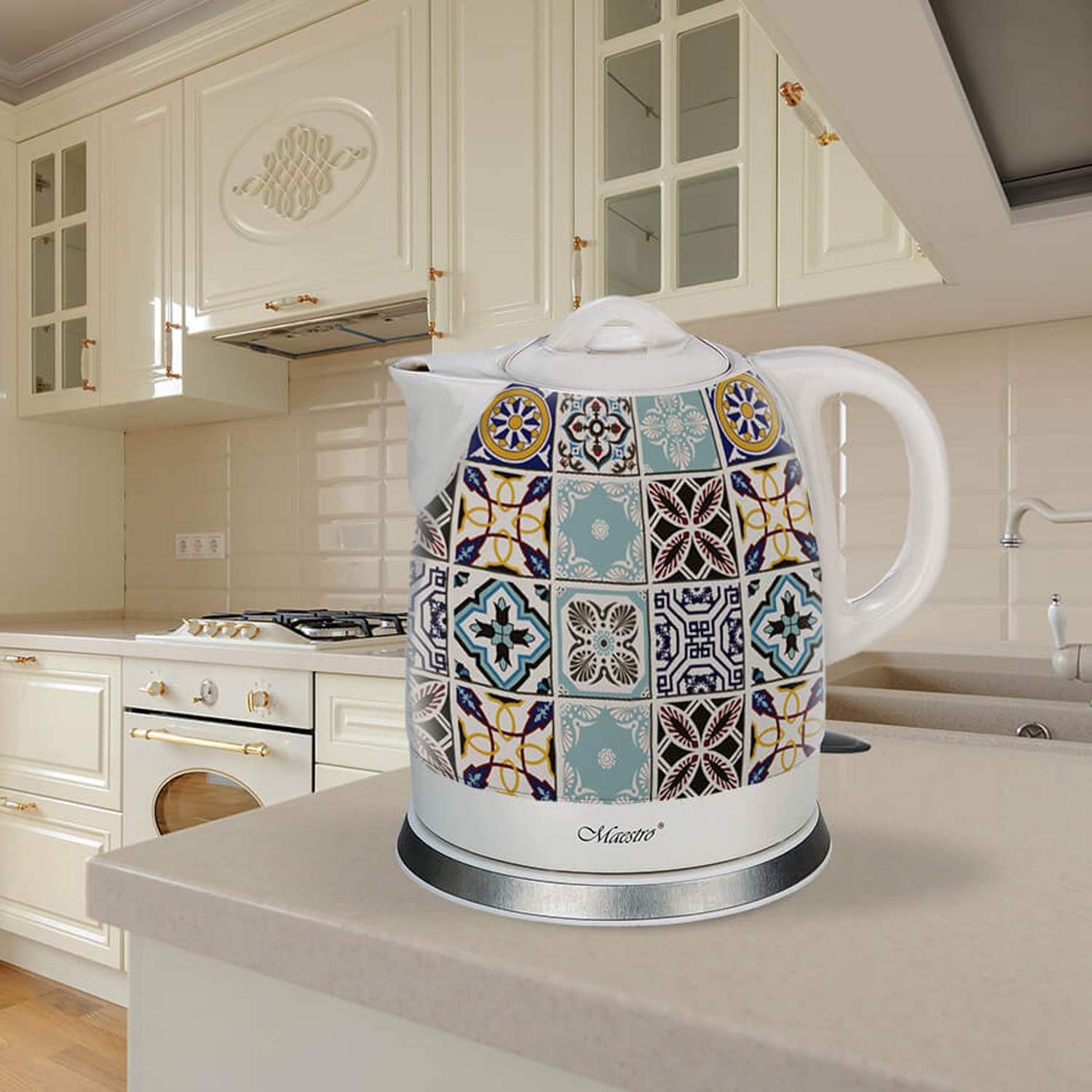 Ceainic ceramic Maestro, fara fir, 1200W, capacitate 1,5l, MR-066-Porto ...
