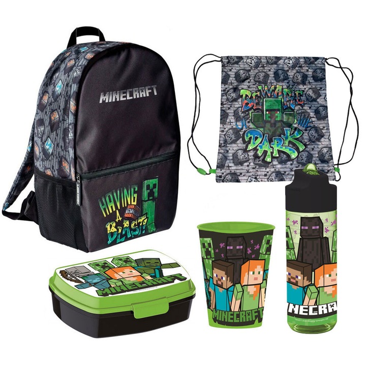 Училищен пакет за Minecraft с 5 части Pixel Power - eMAG.bg