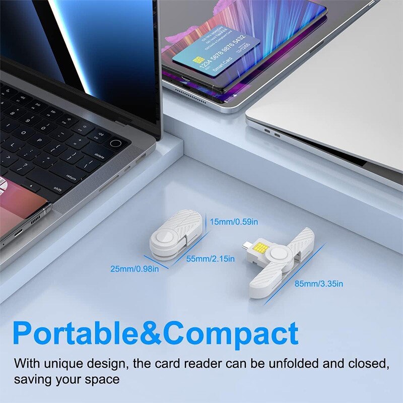 Cititor electronic carti de identitate, CAC, interfata USB-C, cititor ...