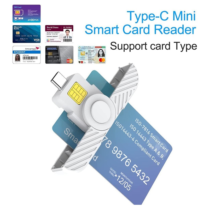 Cititor electronic carti de identitate, CAC, interfata USB-C, cititor ...