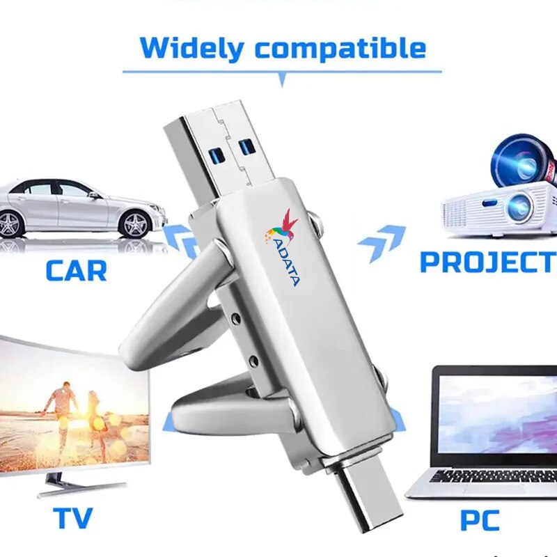 Stick USB ADATA 2TB USB-C Type-C OTG USB 3.0, cu driver pentru stilou ...
