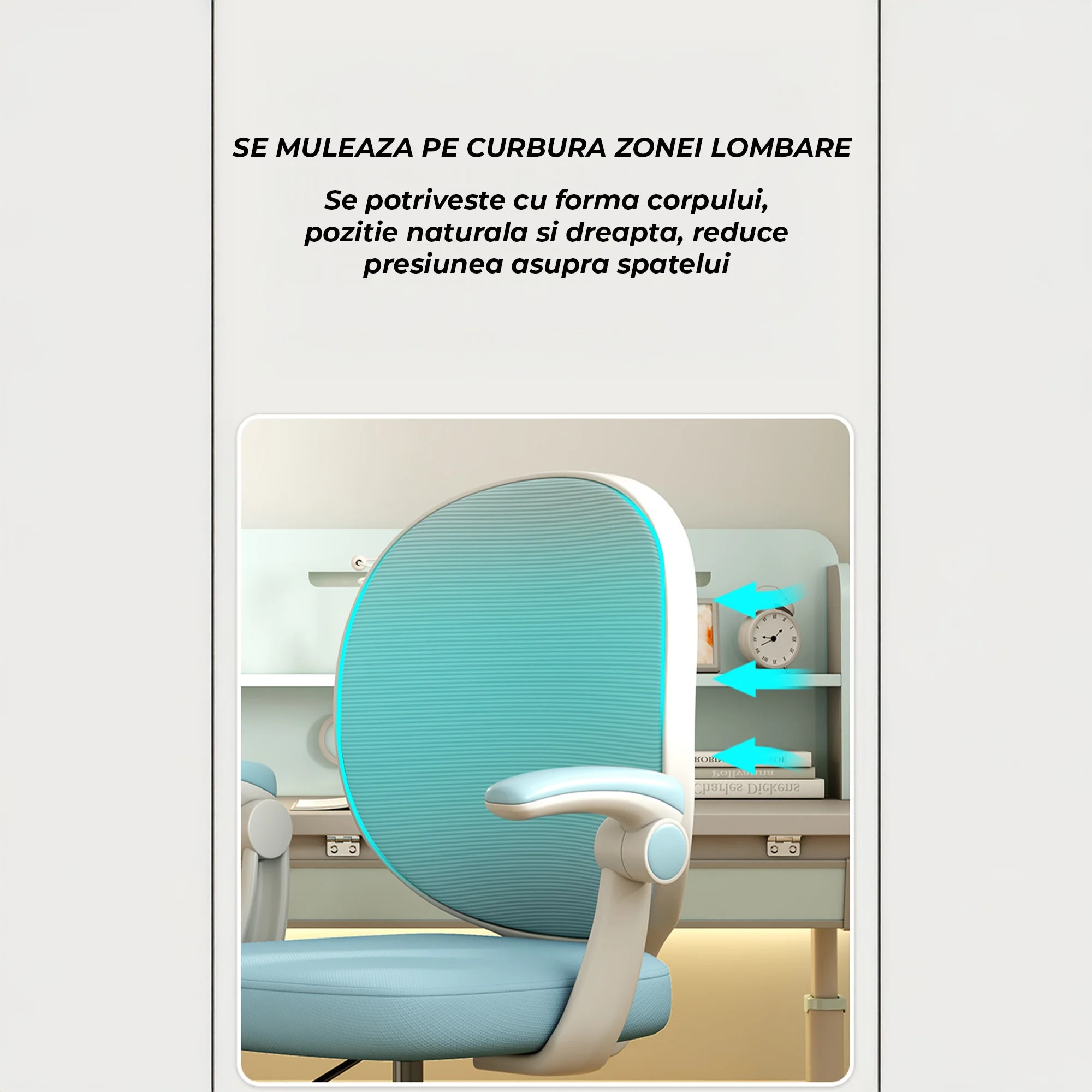 Scaun Reglabil pentru Copii – Model Ergonomic cu Spatar Confortabil ...