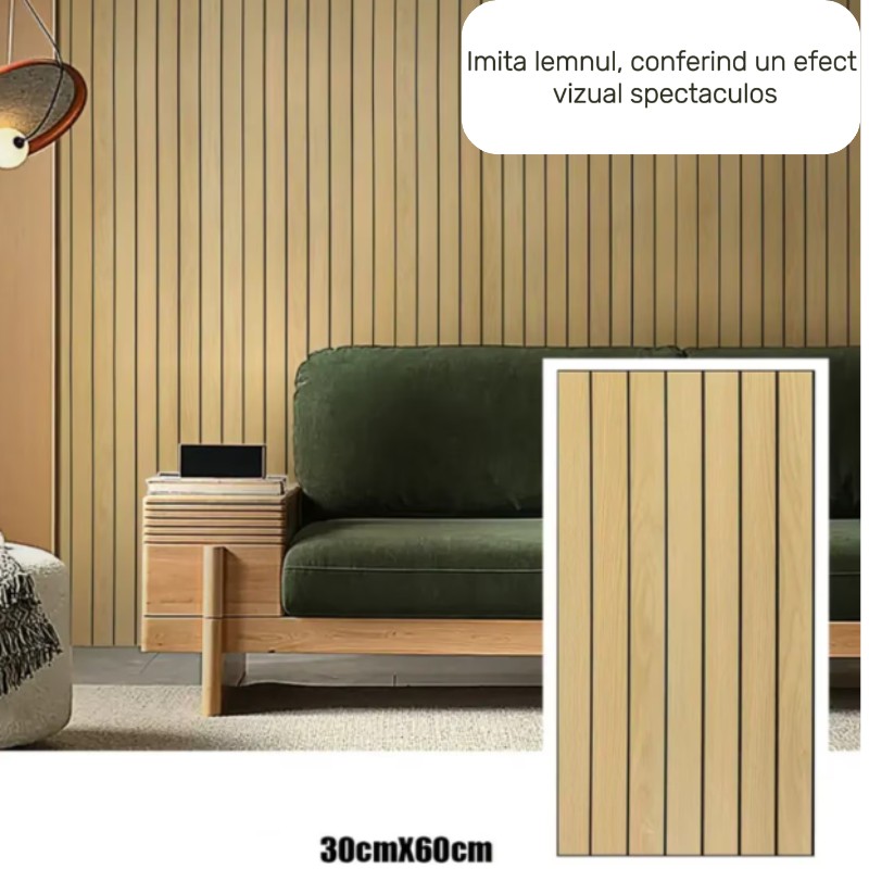 Set Tapet 3D Autoadeziv TopBazar, 5 Bucati, 60x30 cm/buc, Model Riflaj ...