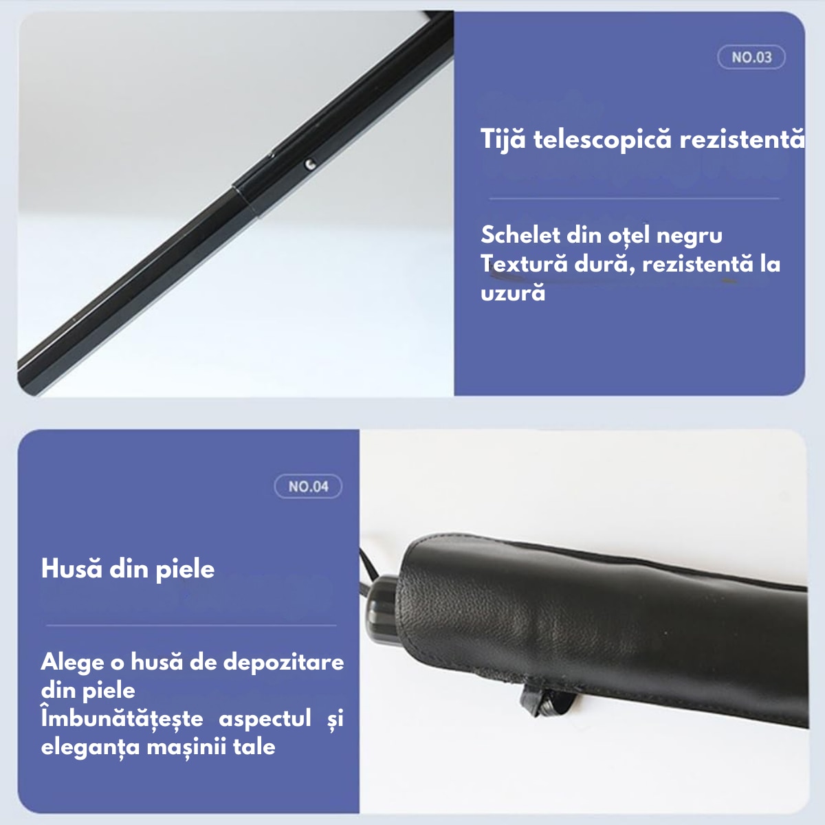 Parasolar Auto tip Umbrela Retractabila, Protectie Solara UV pentru ...