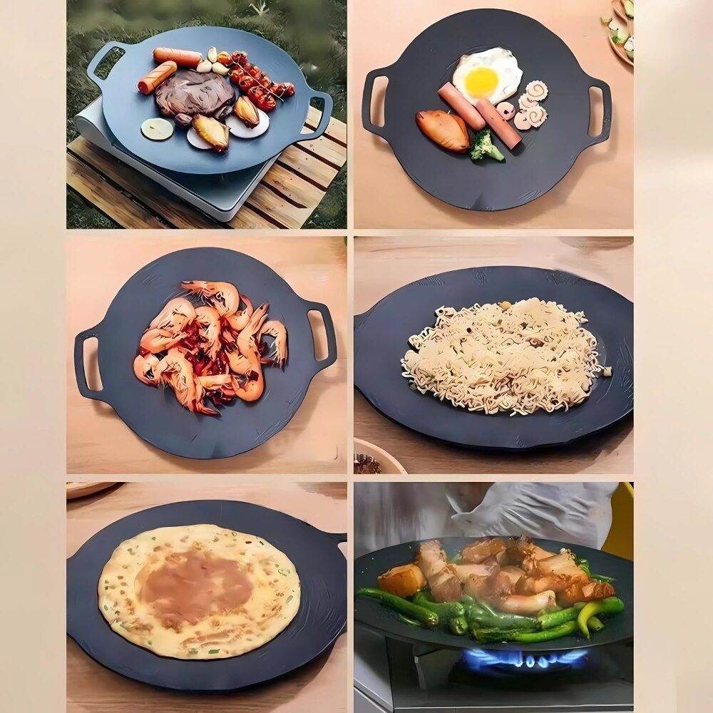 Plita Japoneza Rotunda Pluristratificata Gardeon® Cu Manere, Placa ...