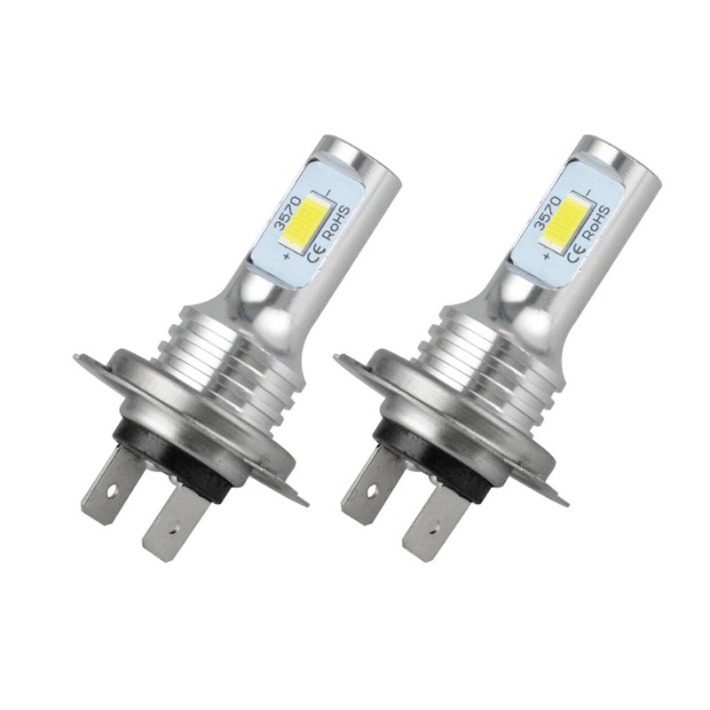 Set de 2 becuri LED Auto H7 80W, 6000K, 12-24V, Alb Rece Compatibile ...