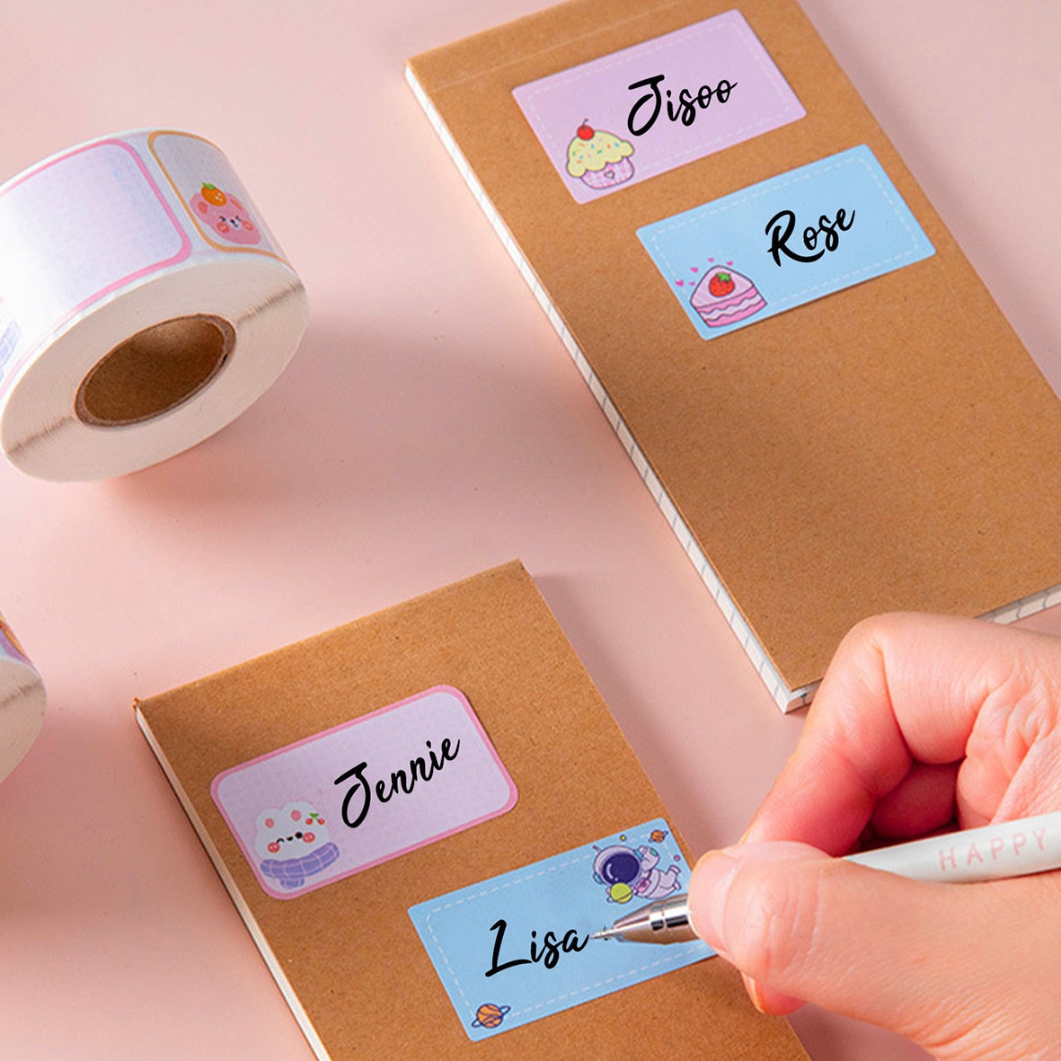 Set stickere，Etichete autocolante colorate din PVC, patrate ...