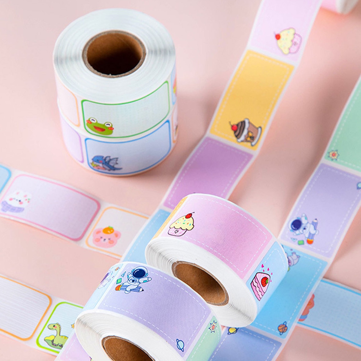 Set stickere，Etichete autocolante colorate din PVC, patrate ...