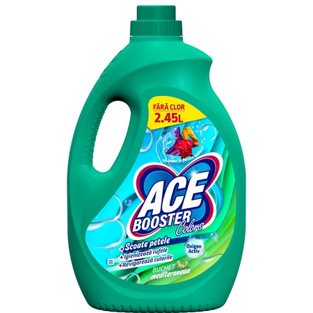 Solutie indepartare pete Ace Booster, Haine colorate, Parfumat 2.45l ...