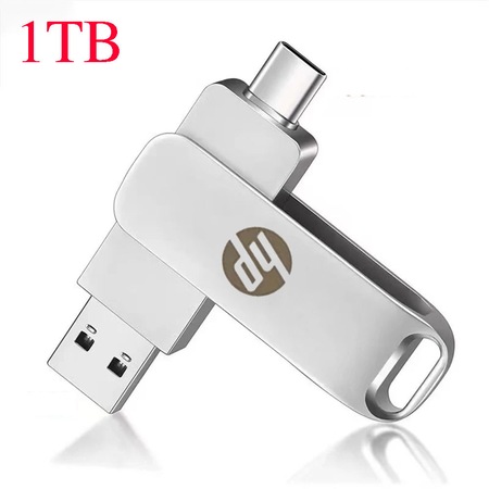 Stick USB HP de 1 TB 2-in-1 cu adaptor USB-C pentru telefon, Android ...