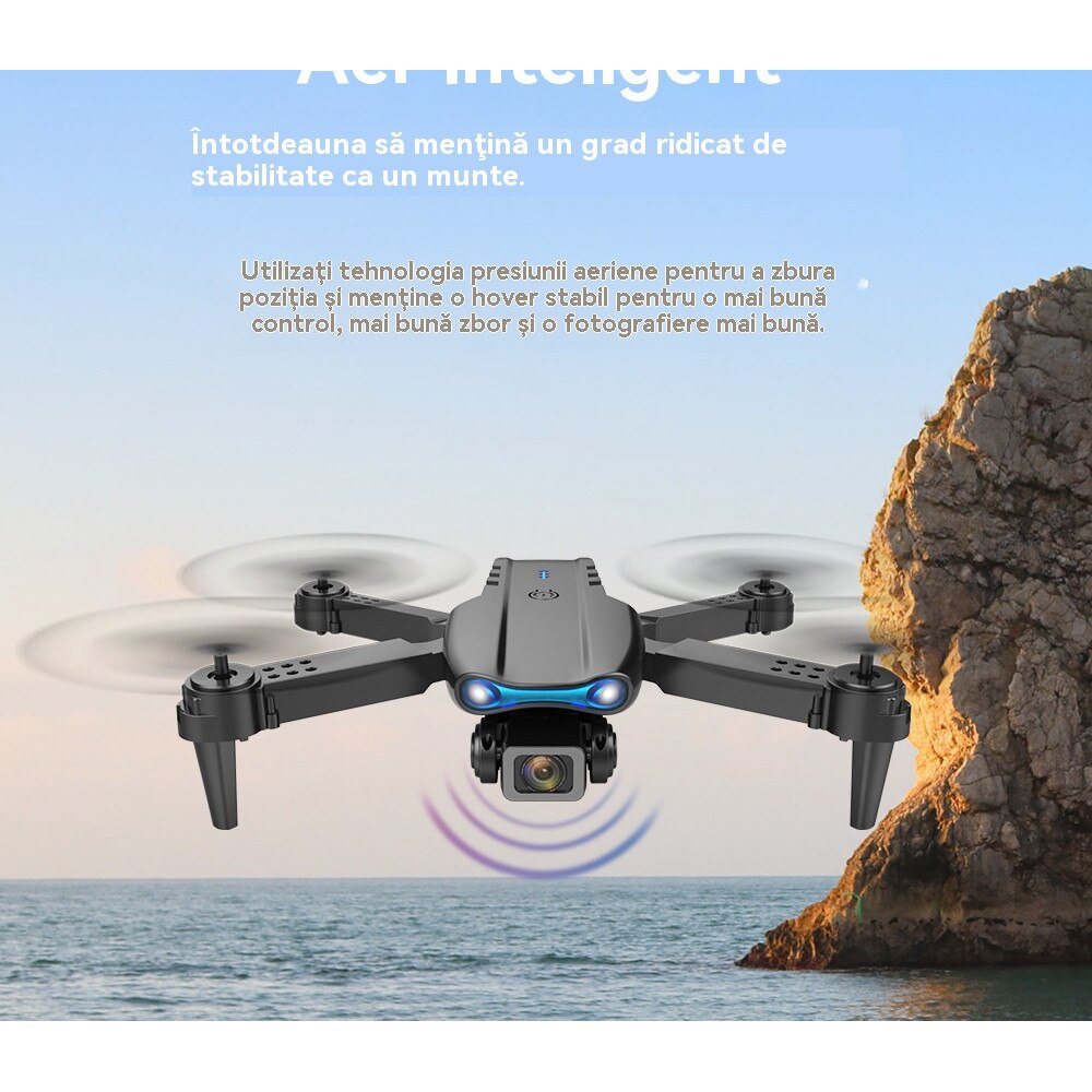 Kit drona, ZOUN, HD, lentila dubla, telecomanda, include piese de ...