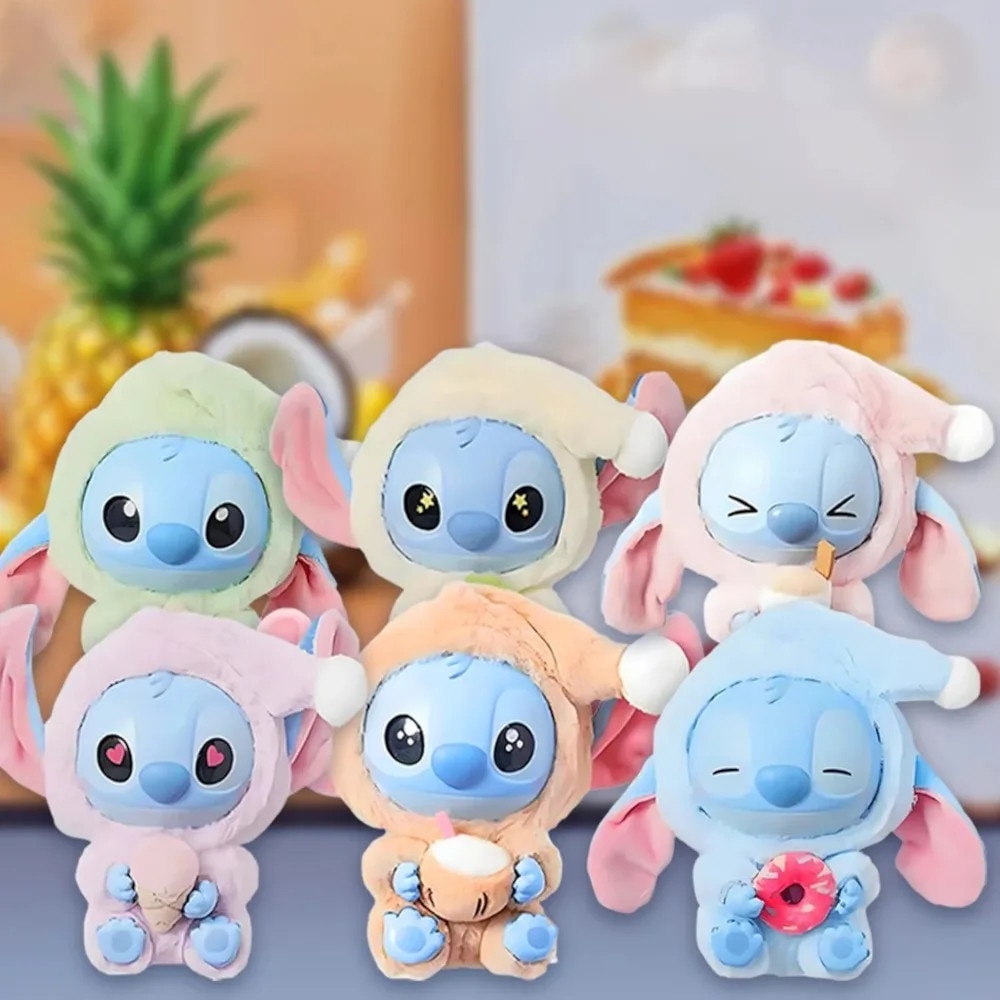 Breloc ABYZ Stitch de plus, tip Labubu, cutie misterioasa, multicolor ...