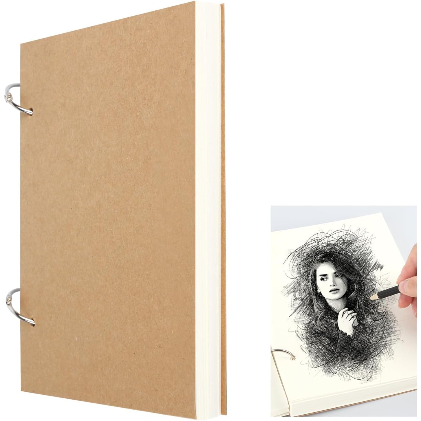 Caiet de schite A5 GREENHC, 75 file, hartie 160 GSM, pagini detasabile ...