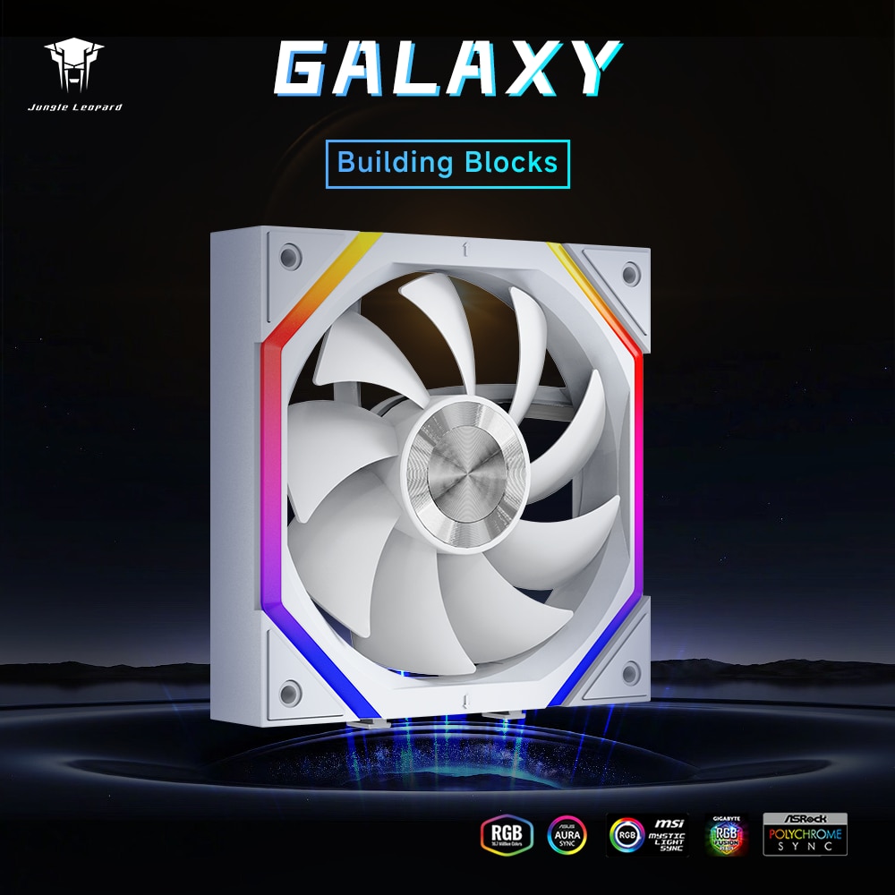 Ventilator PC Jungle Leopard Galaxy Build Blocks UNI Daisy Chain RGB ...