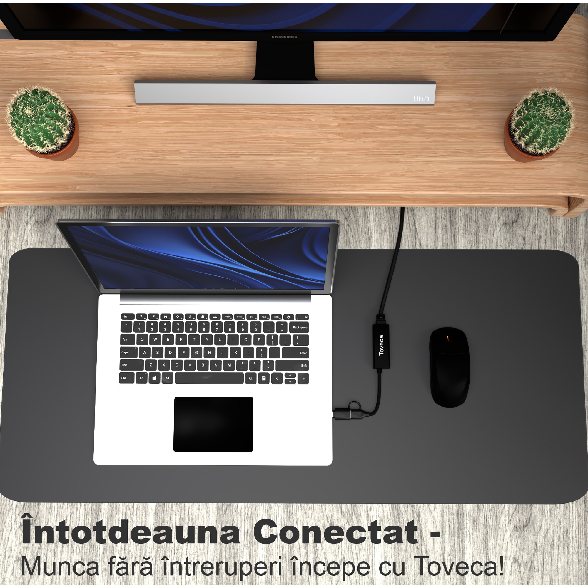 Adaptor Placa Retea USB 3.0 la RJ45, Toveca, 1 Gbps - Ethernet 10/100 ...