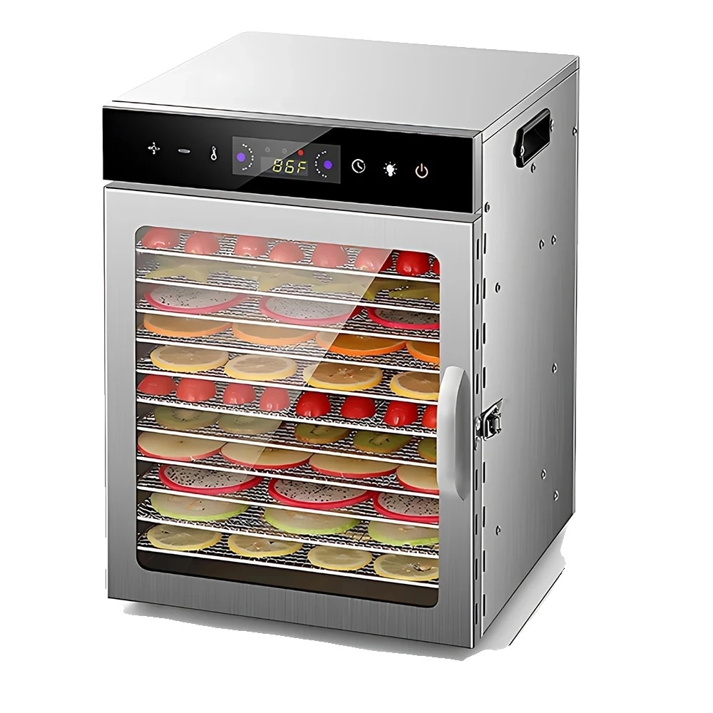 Deshidrator de alimente, 12 niveluri, 800W, temperatura ajustabila ...