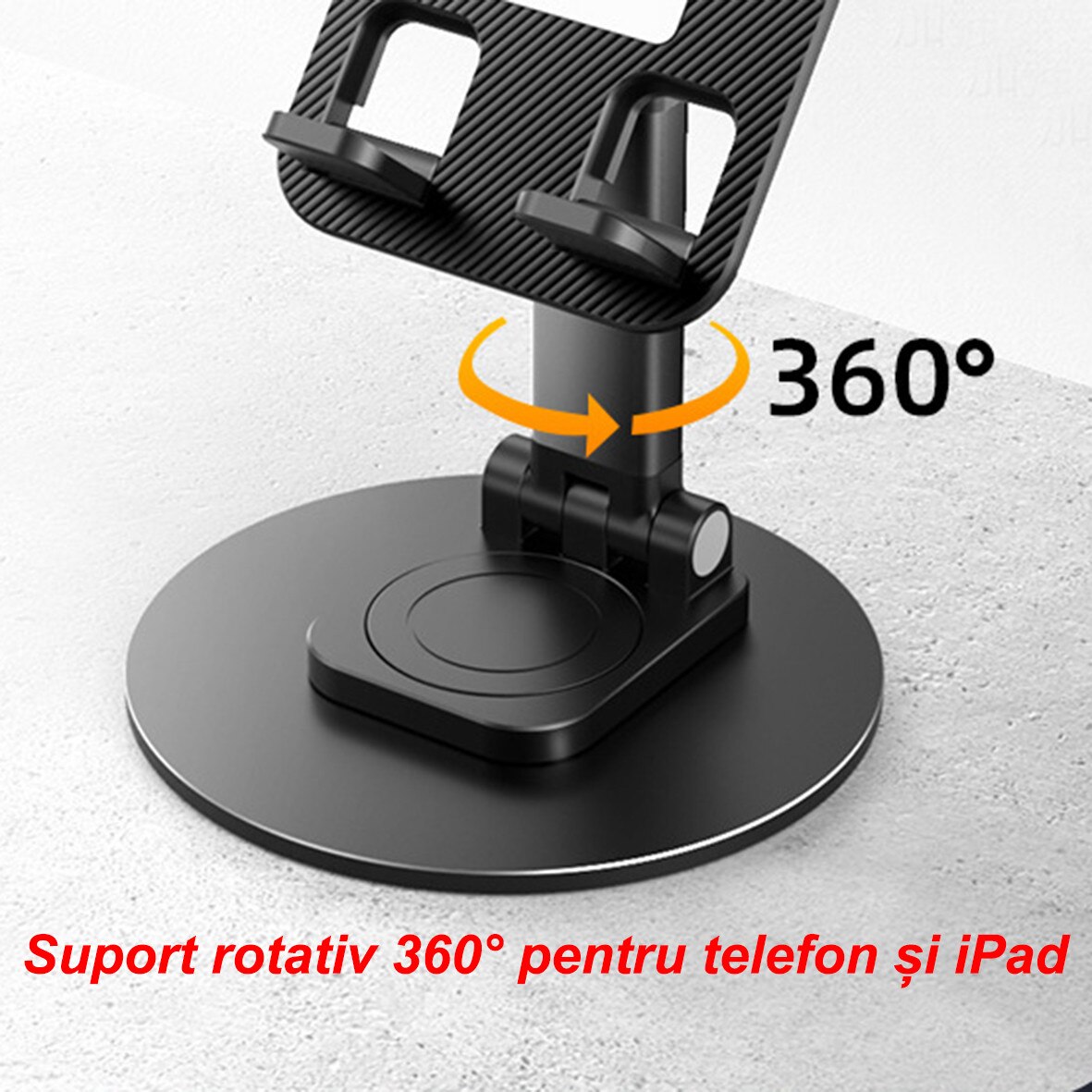Suport rotativ 360° pentru telefon si iPad – inaltime reglabila, suport ...