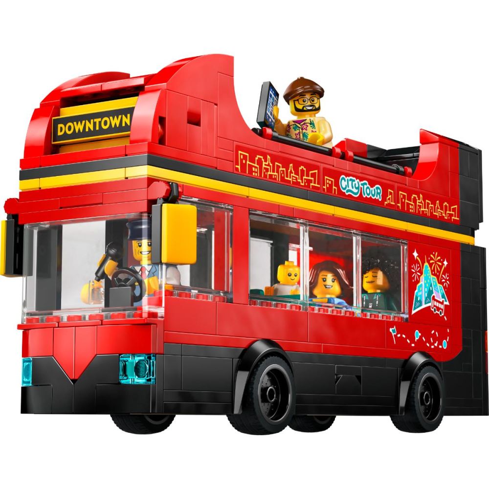 Set de constructie, LEGO, Autobuz turistic, 384 piese, 5 minifigurine ...