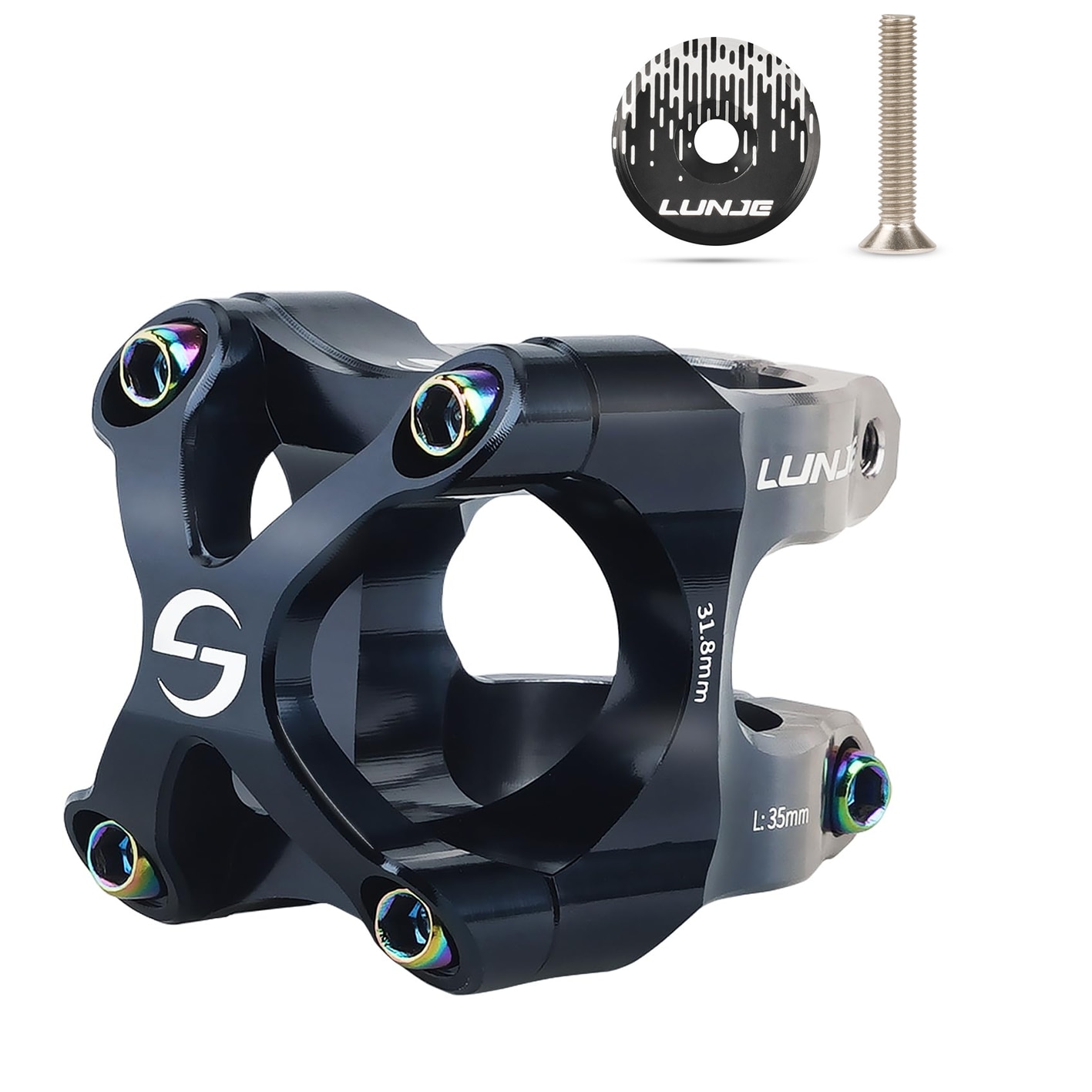 Pipa ghidon MTB cu capac headset, aluminiu ultra-usor prelucrat CNC ...