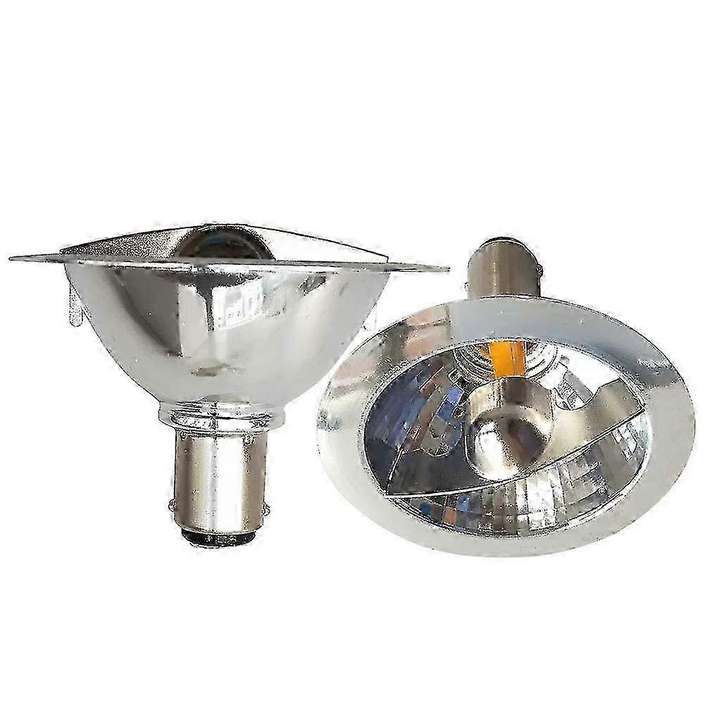 Set 2 Becuri Reflector LED AR70 3W 12V 2700K, Baza BA15D, Dimensiuni ...