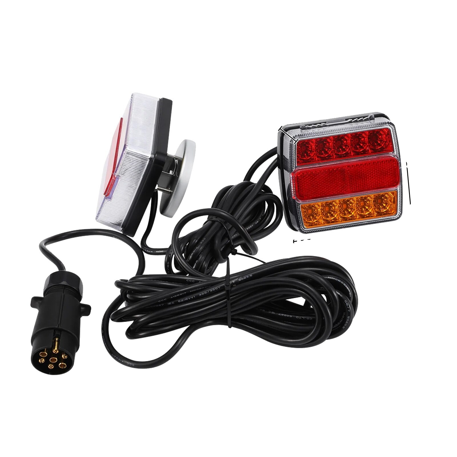 Stopuri LED, Mufa cu 7 Pini, Design Durabil, Rosu - eMAG.ro