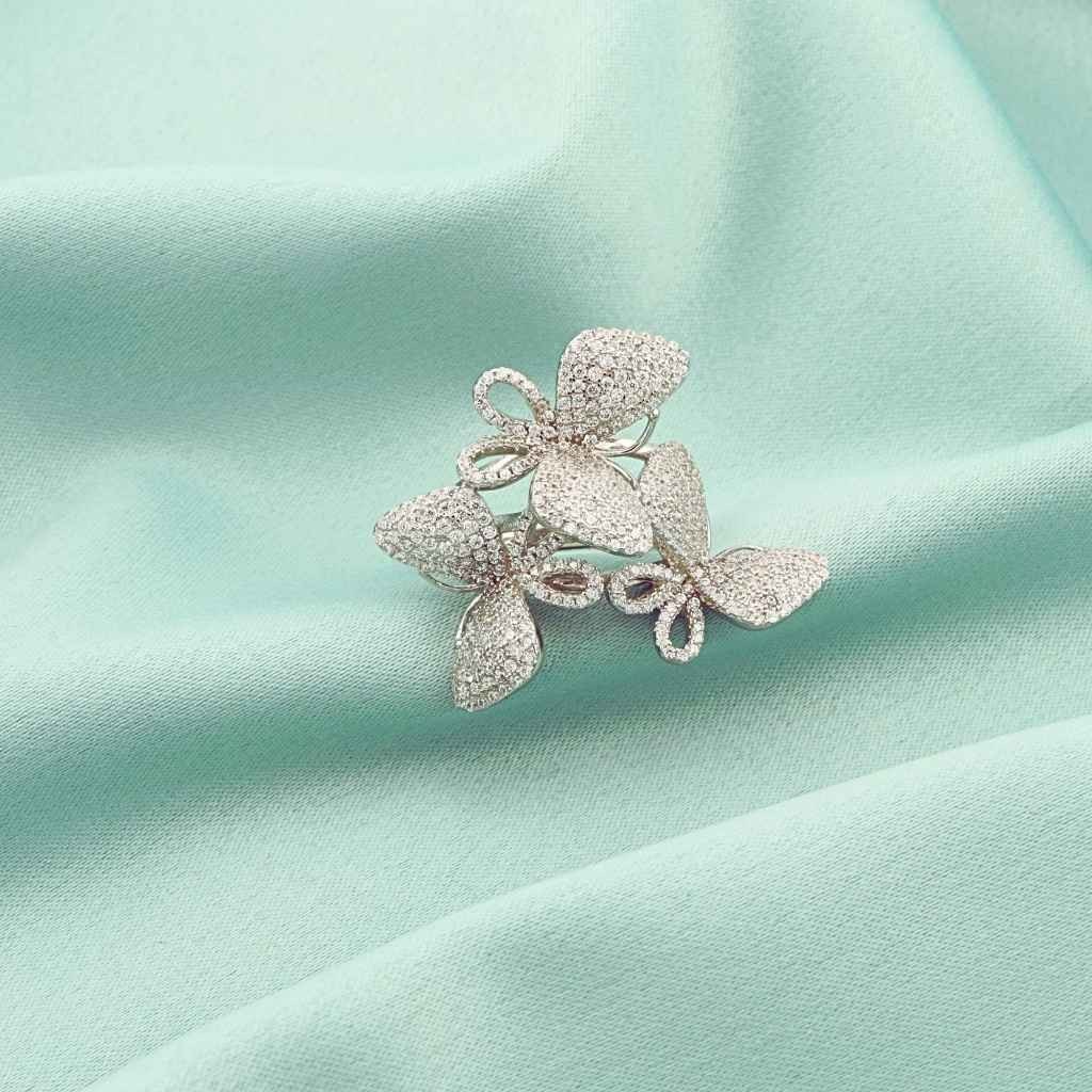 Inel Argint Fluturi cu Pietre Zirconia 20 - eMAG.ro
