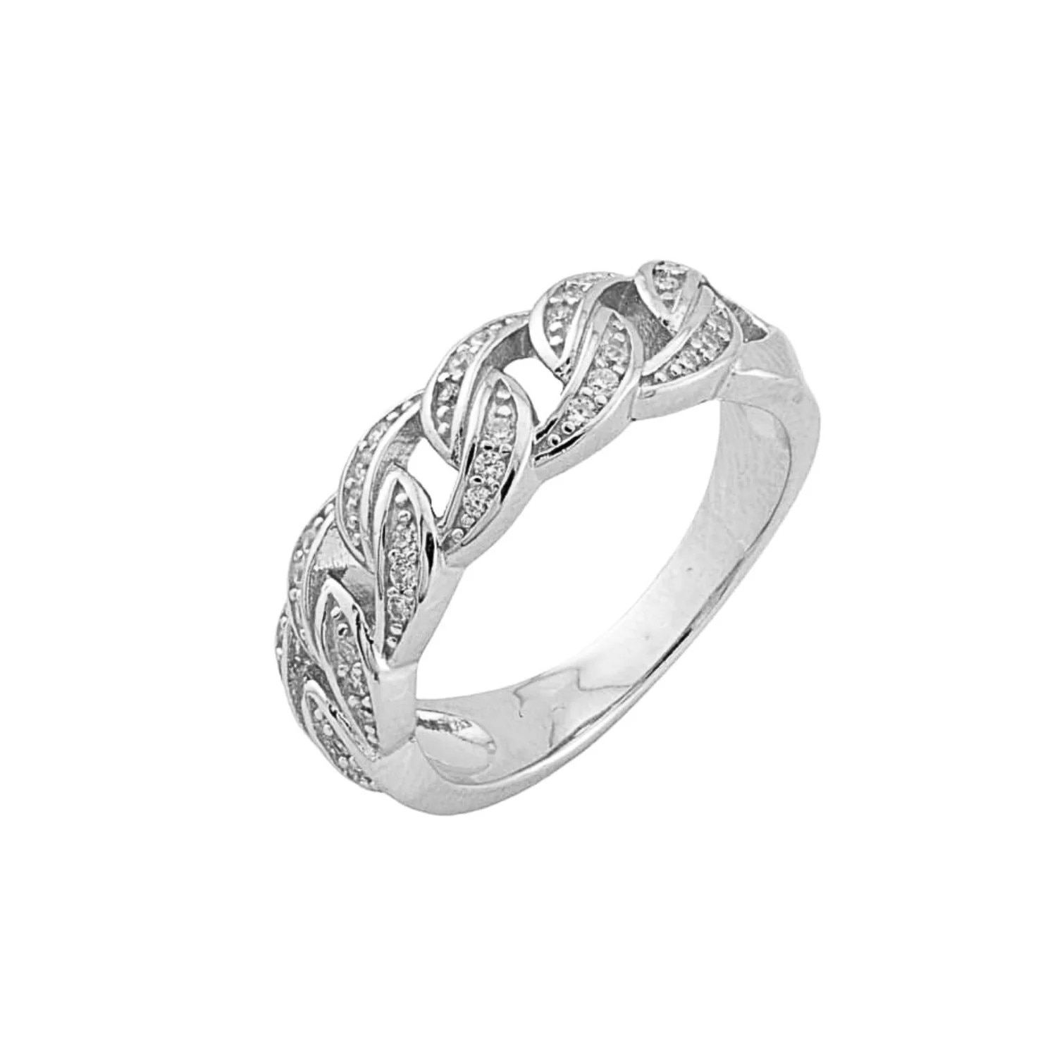 Inel Argint Zale Cuban Link cu Pietre Zirconia 17 - eMAG.ro