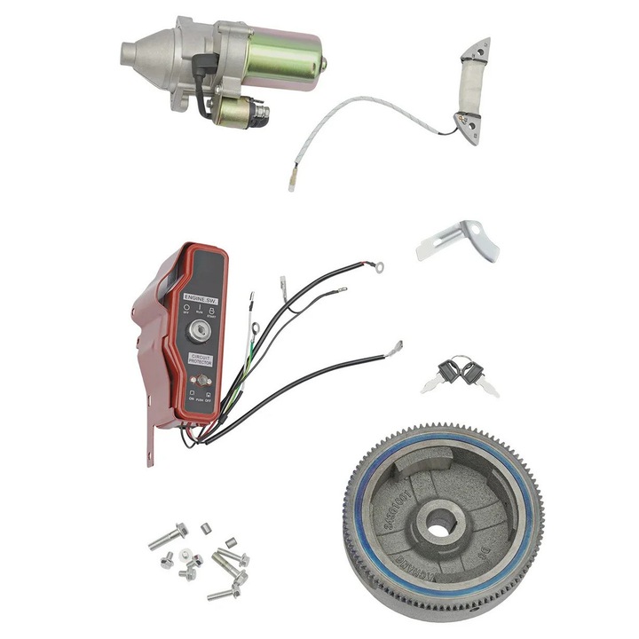 Kit de pornire electrica, negru, pentru motoare HONDA GX340 si GX390 ...