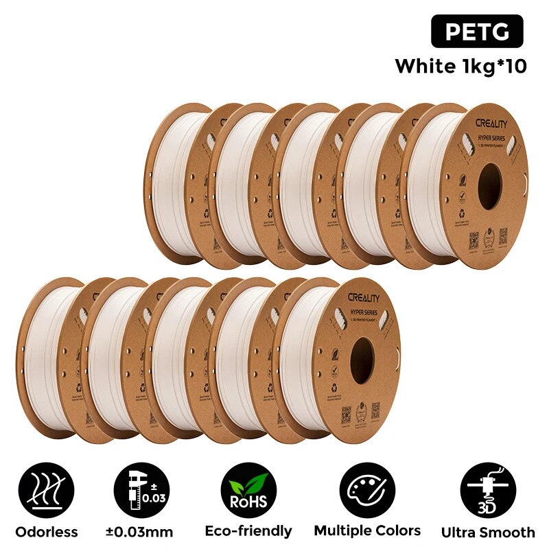 Filament 3D, alb, 10kg, PETG, rezistenta chimica, durabilitate - eMAG.ro