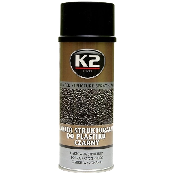 Боя K2 BUMPER STRUCTURE SPRAY L345, 400 мл, черна, текстурирана за ...